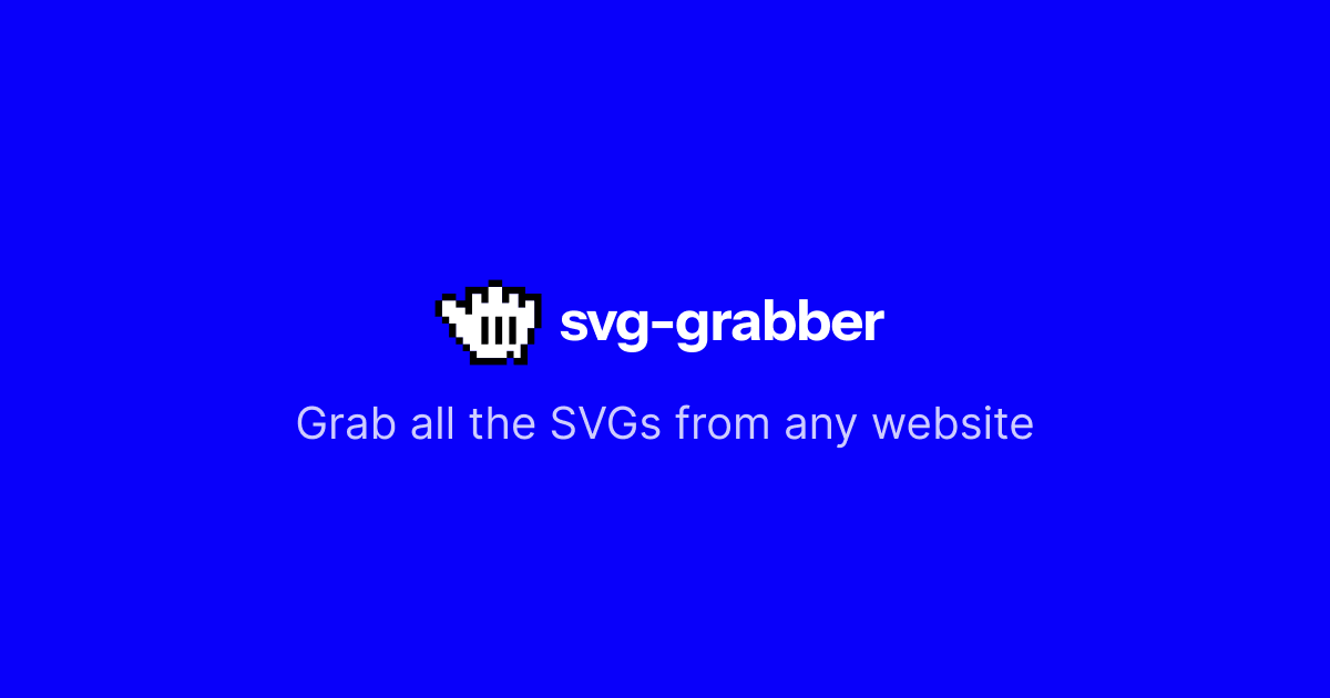 svg-grabber - Grab all the SVGs from any website